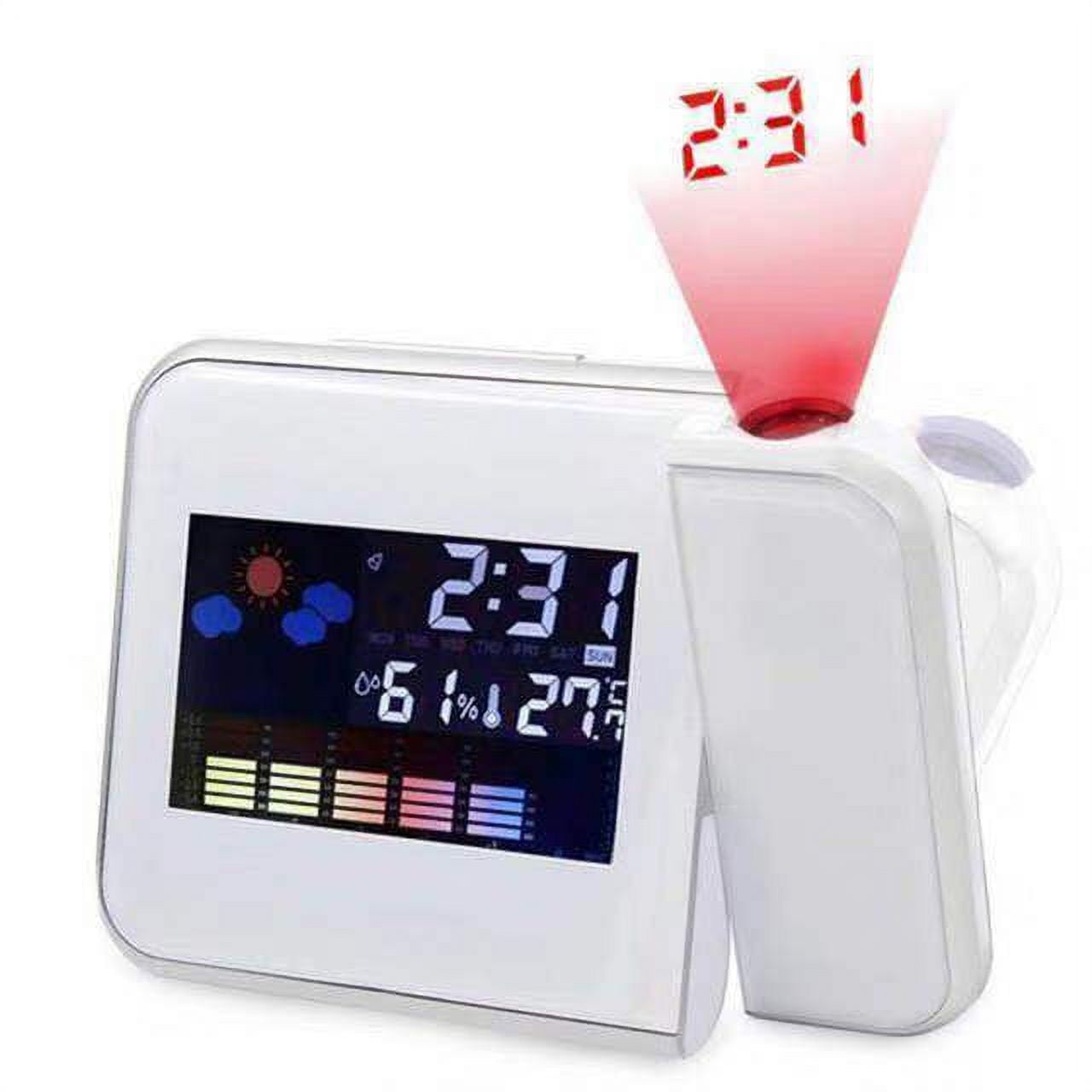 Projection Alarm Clock Weather Station Thermometer Temperature Humidity ...