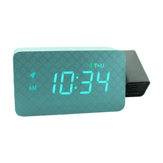 Projection Clock for Bedroom Ceiling, Alarm Clocks with 180° Rotatable ...