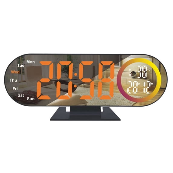 Projection Clock for Bedroom Ceiling, Alarm Clocks with 180° Rotatables ...