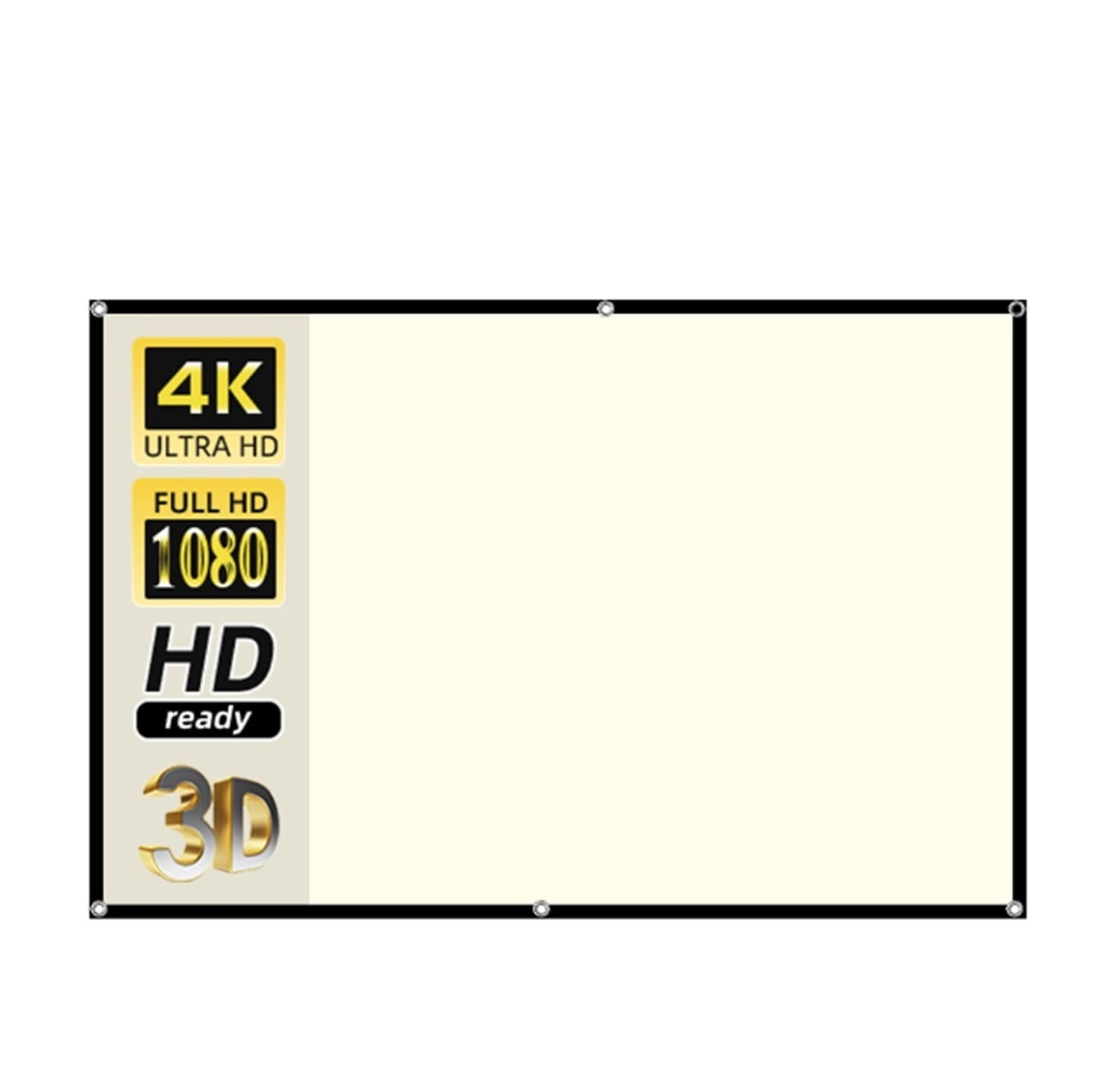 Projection Screen White Grid Anti-Light 160 ° Viewing Angle 130 120 100 ...