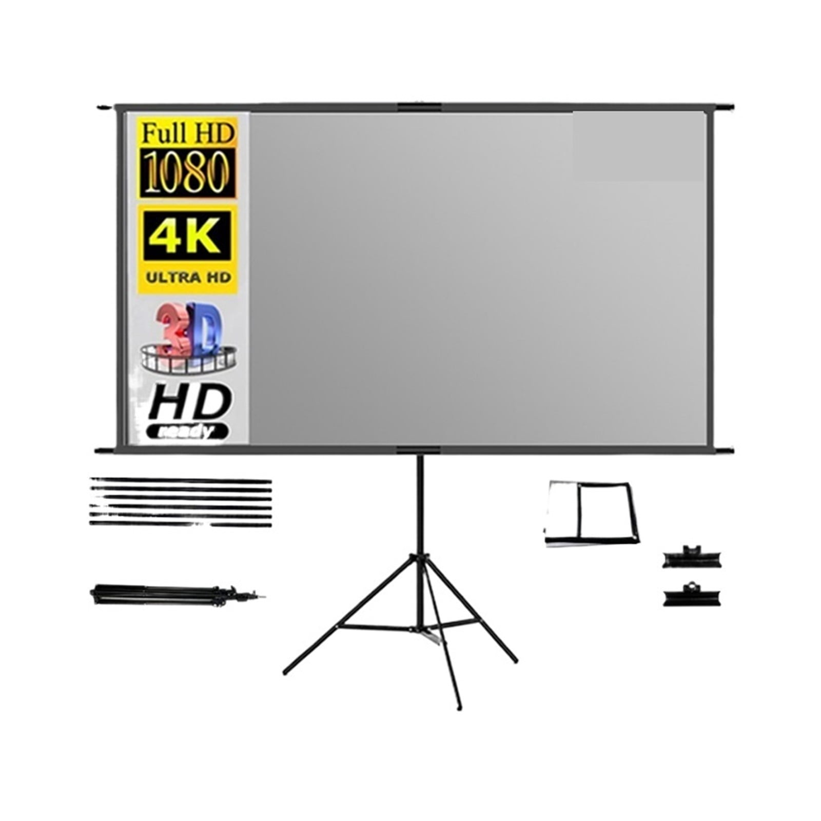 Projection Screen With Stand Grey Anti-Light 60 84 100 120 Inch For ...