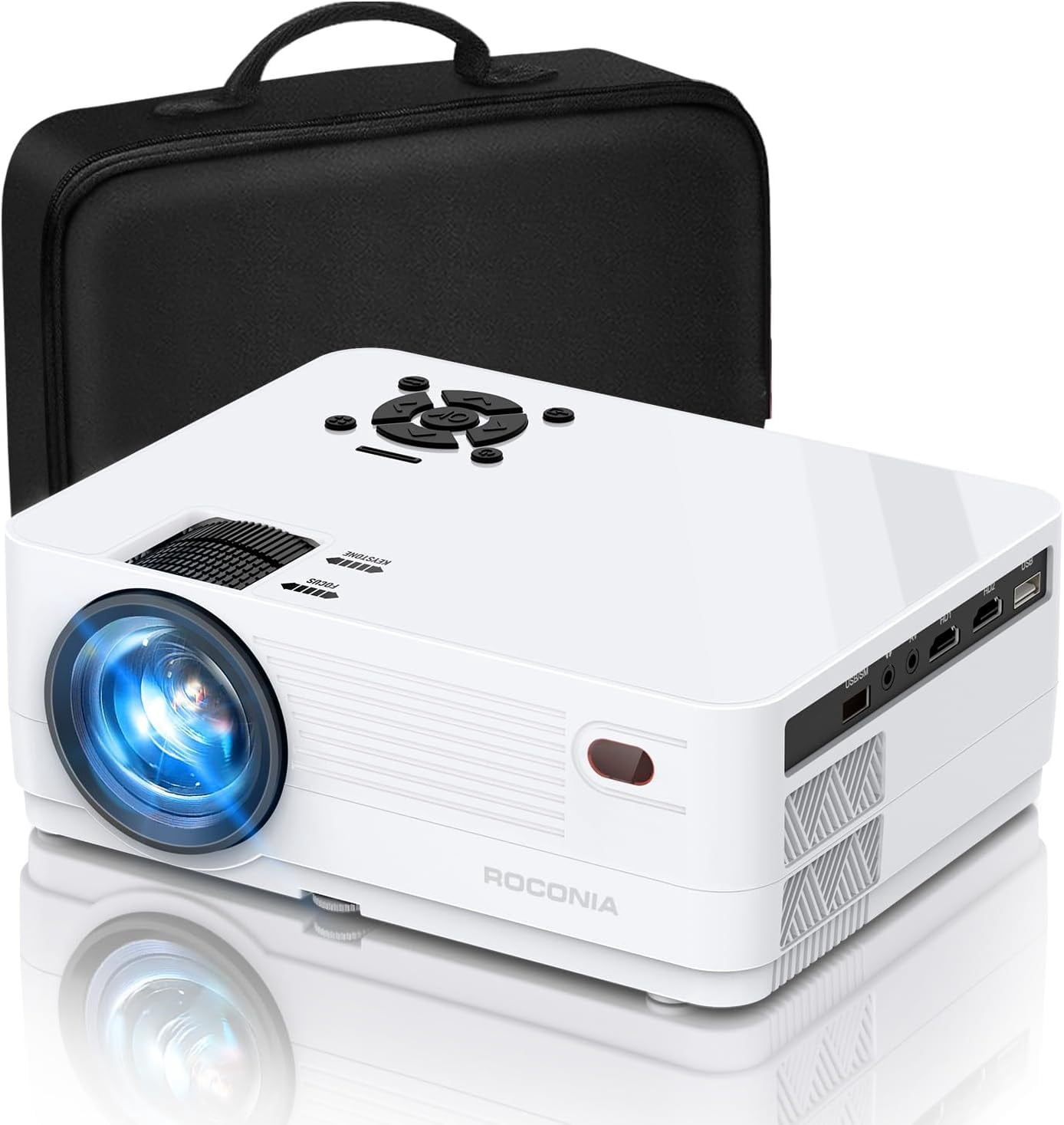 Projector with 5G WiFi and Bluetooth Native 1080P Projector Full HD ...