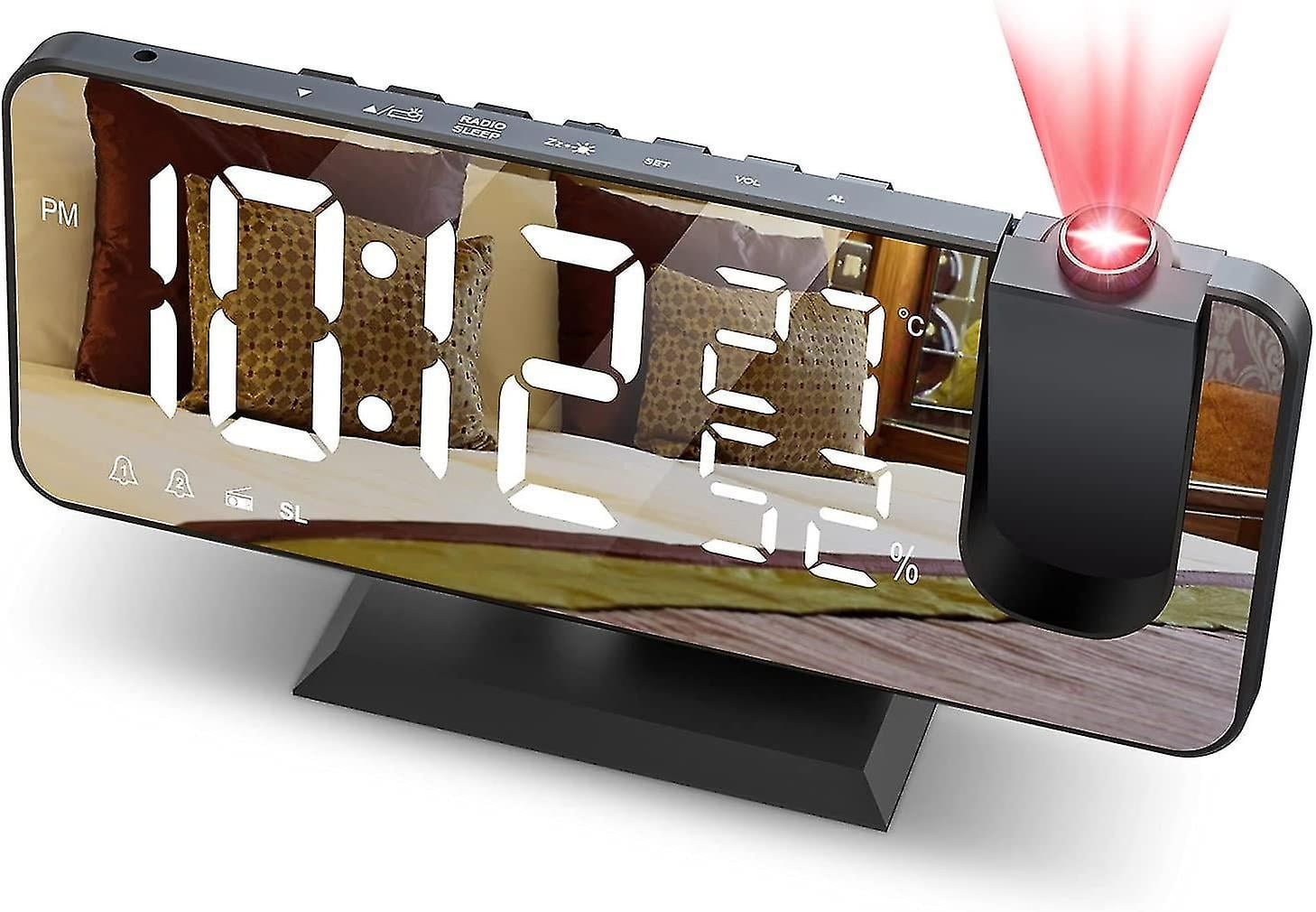 Projector Alarm Clock Ceiling Fm Radio Projection Alarm Clock 180 ...