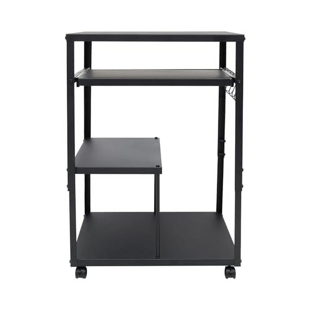 Projector Cart AV Cart, 4 Tier Utility Media Cart with Wheels, Pullout ...