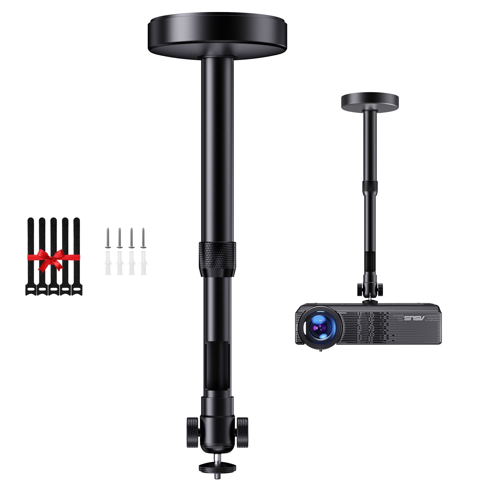 Projector Ceiling Mount with New Gimbal, Adjustable Length Projector ...