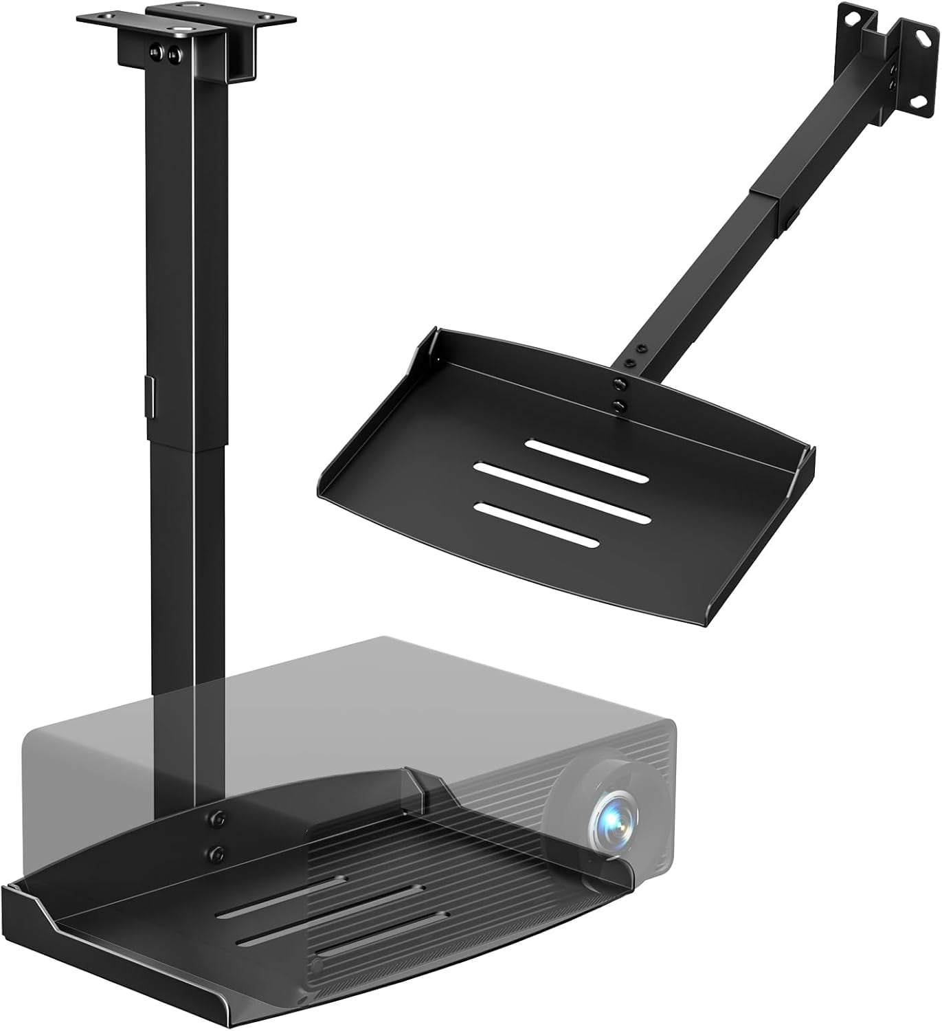 Projector Ceiling Mount with Tray, Adjustable Height Universal Bracket ...