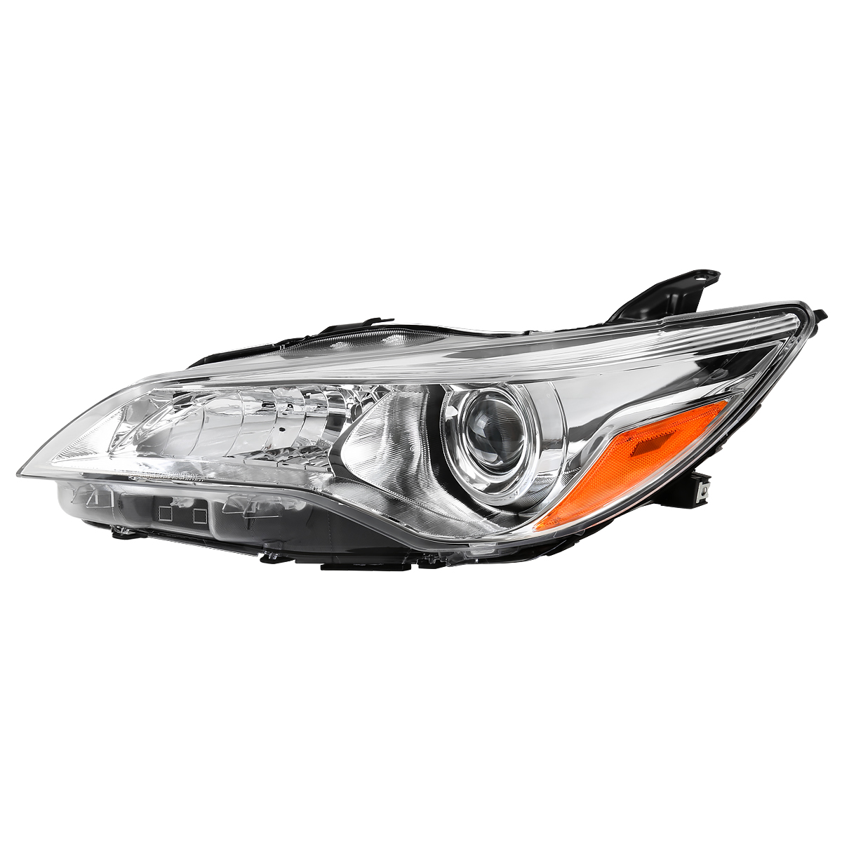 Projector Headlight w/ Amber Reflector - Driver Side Only (Chrome ...