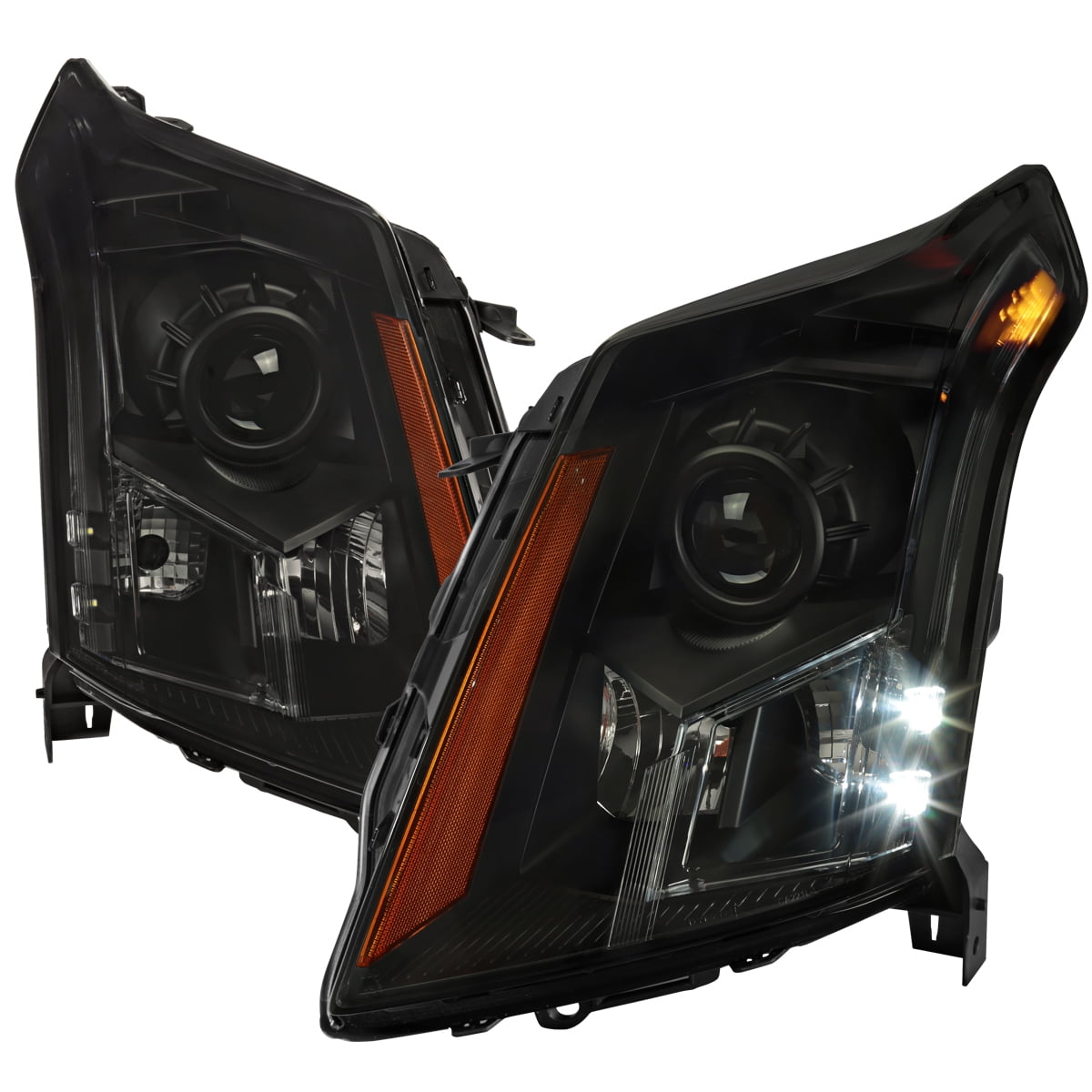 Projector Headlights (Black Housing/Smoke Lens) Made for and Compatible ...