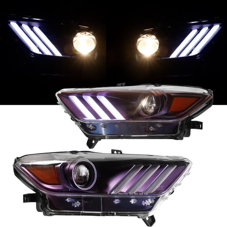2015-2017 Ford Mustang LED Headlights Assembly, High Low Beam ...