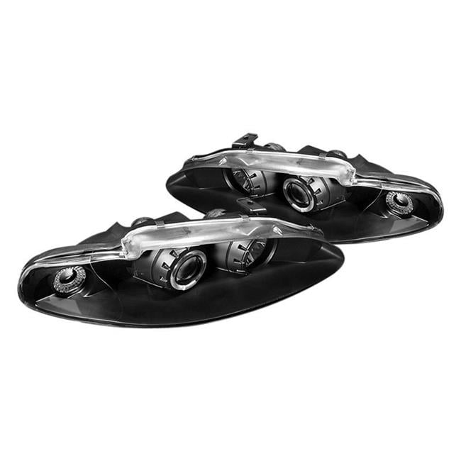 Projector Headlights LED Halo Black High H1 Low H1 for 1995-1996 ...