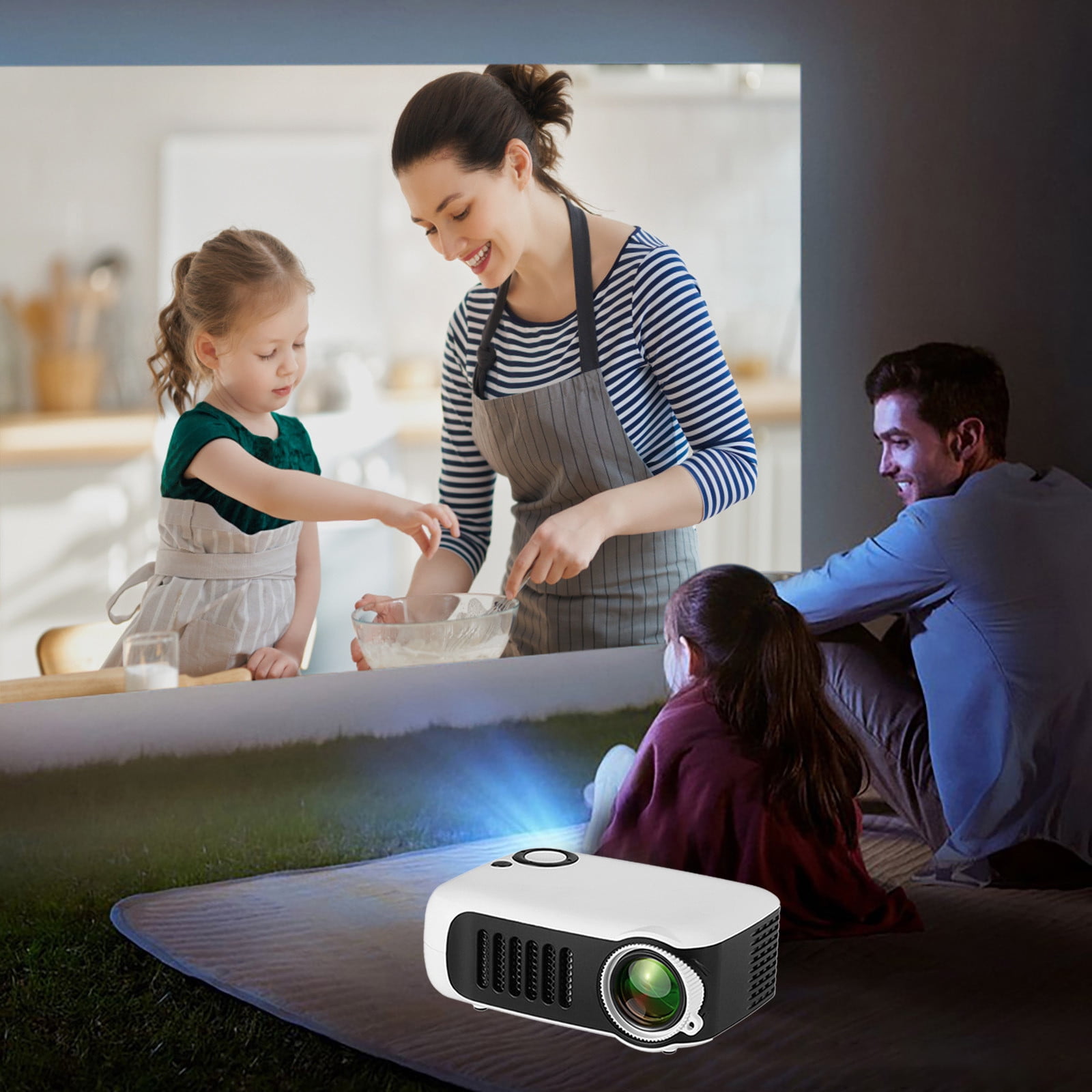 Projector Home portable multifunctional LED mini projector supports ...