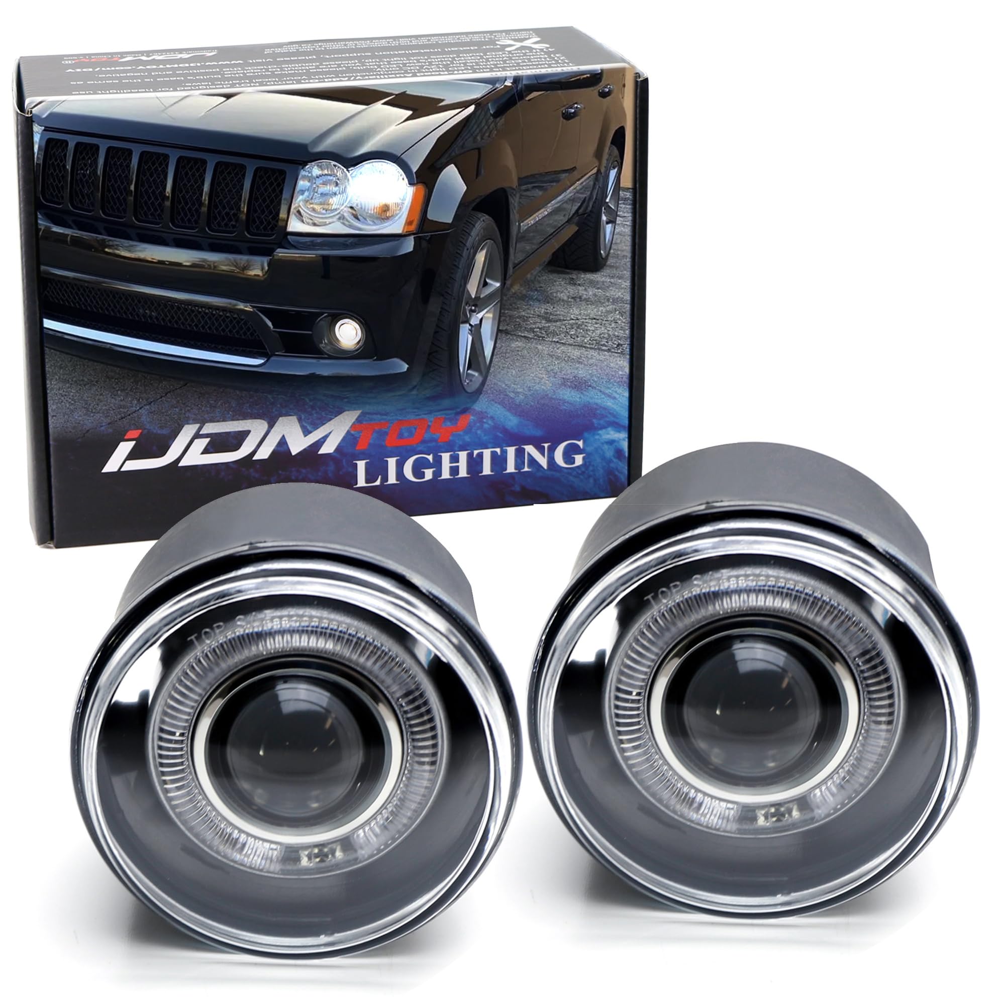 Projector Lens Fog Lights w/LED Halo Rings For Dodge Durango Dakota ...