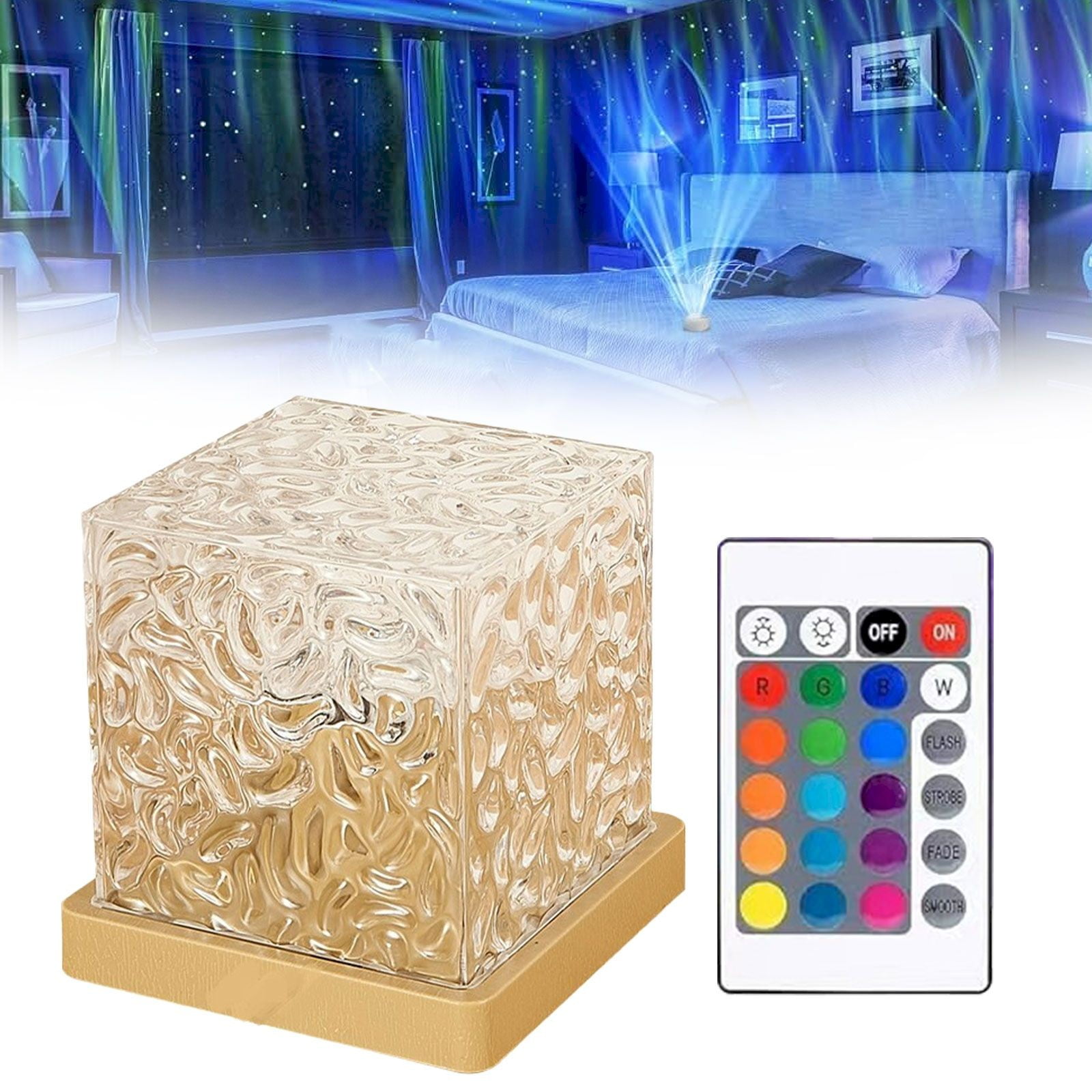 Projector Light Cordless Battery Operated Under Water Lamp Cube ...