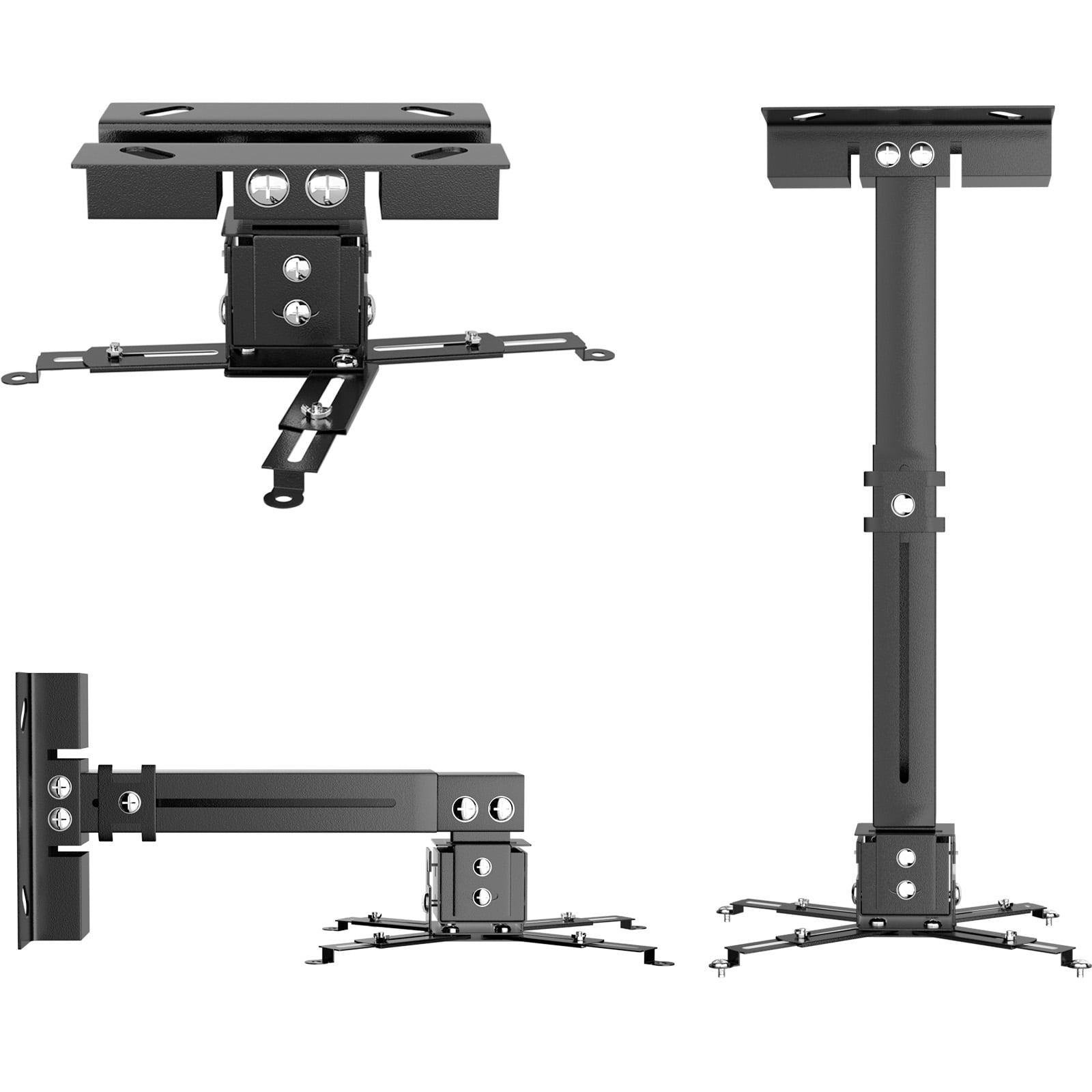 Projector Mount, Universal Projector Ceiling/Wall Mount Black with ...