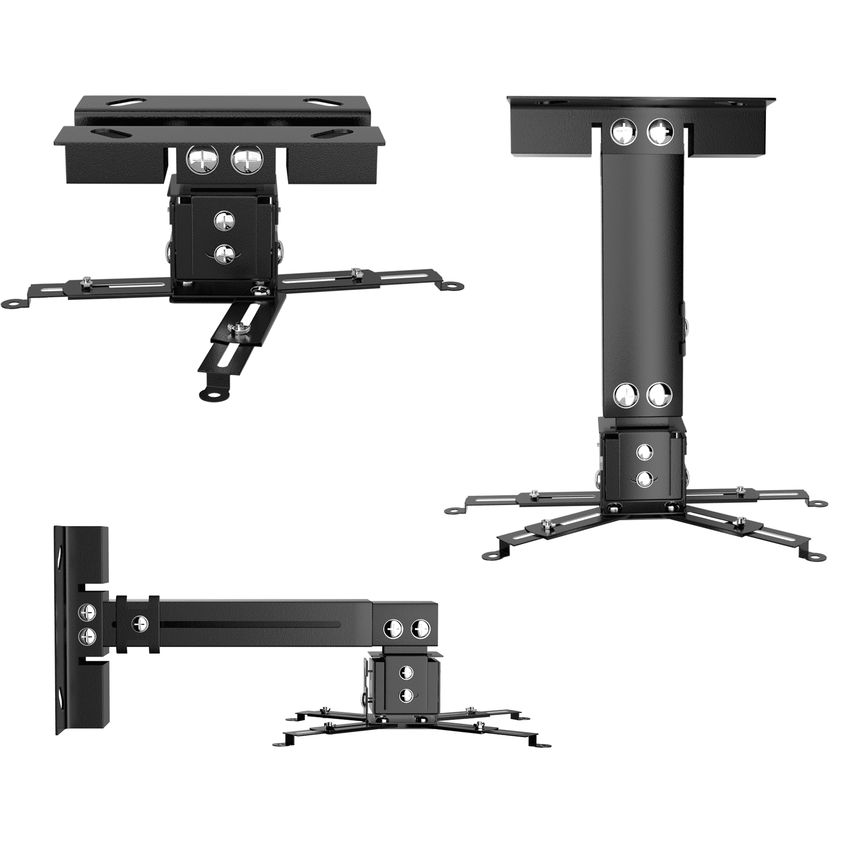 Projector Mount, Universal Projector Ceiling/Wall Mount Black with ...