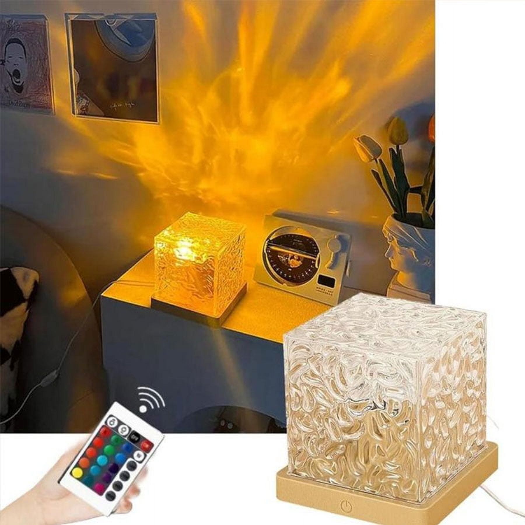 Projector Night Light for Summer, Crystal Design Night Light, USB ...