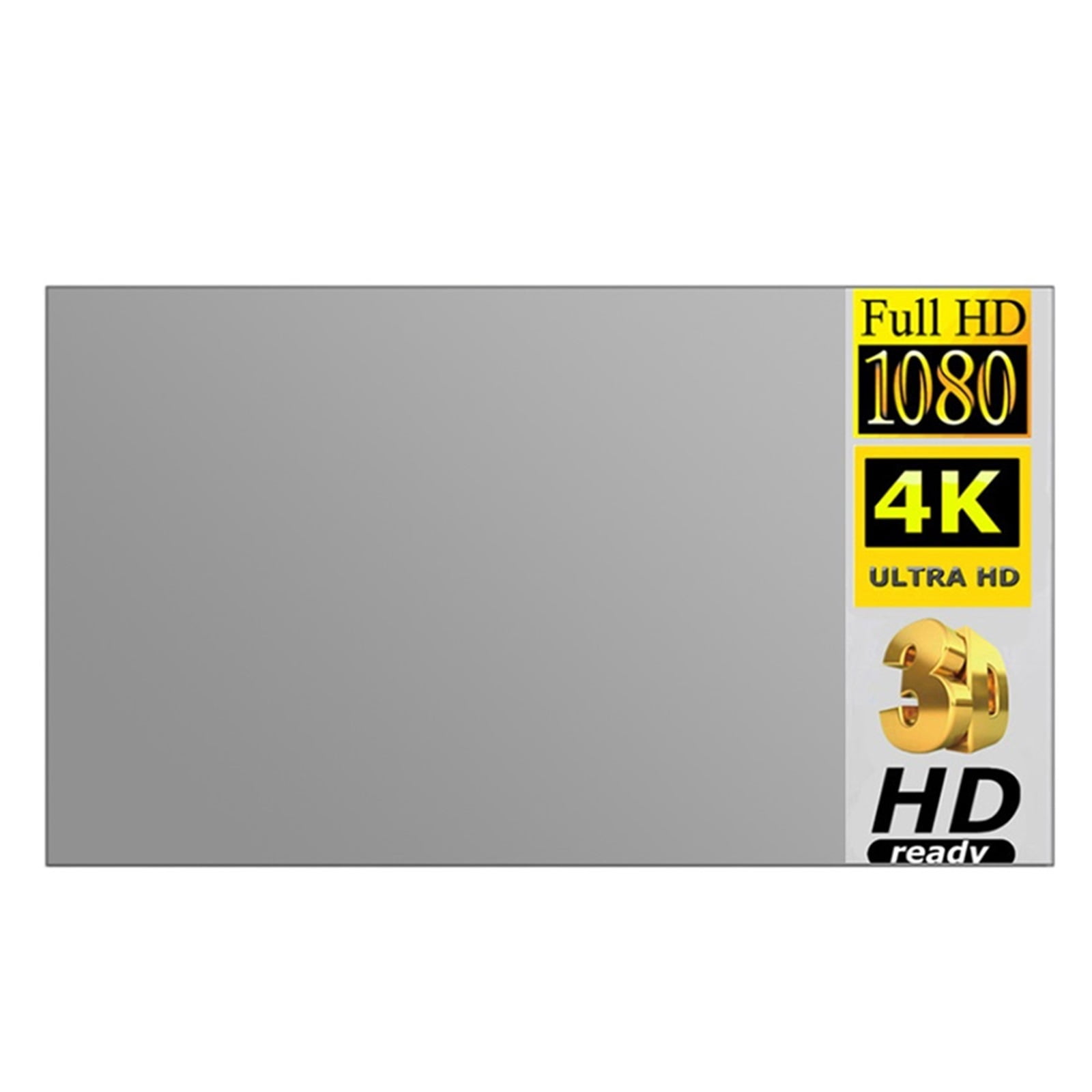 Projector Screen 100 120 133 Inch 16:9 Foldable Anti-Crease Grey ...