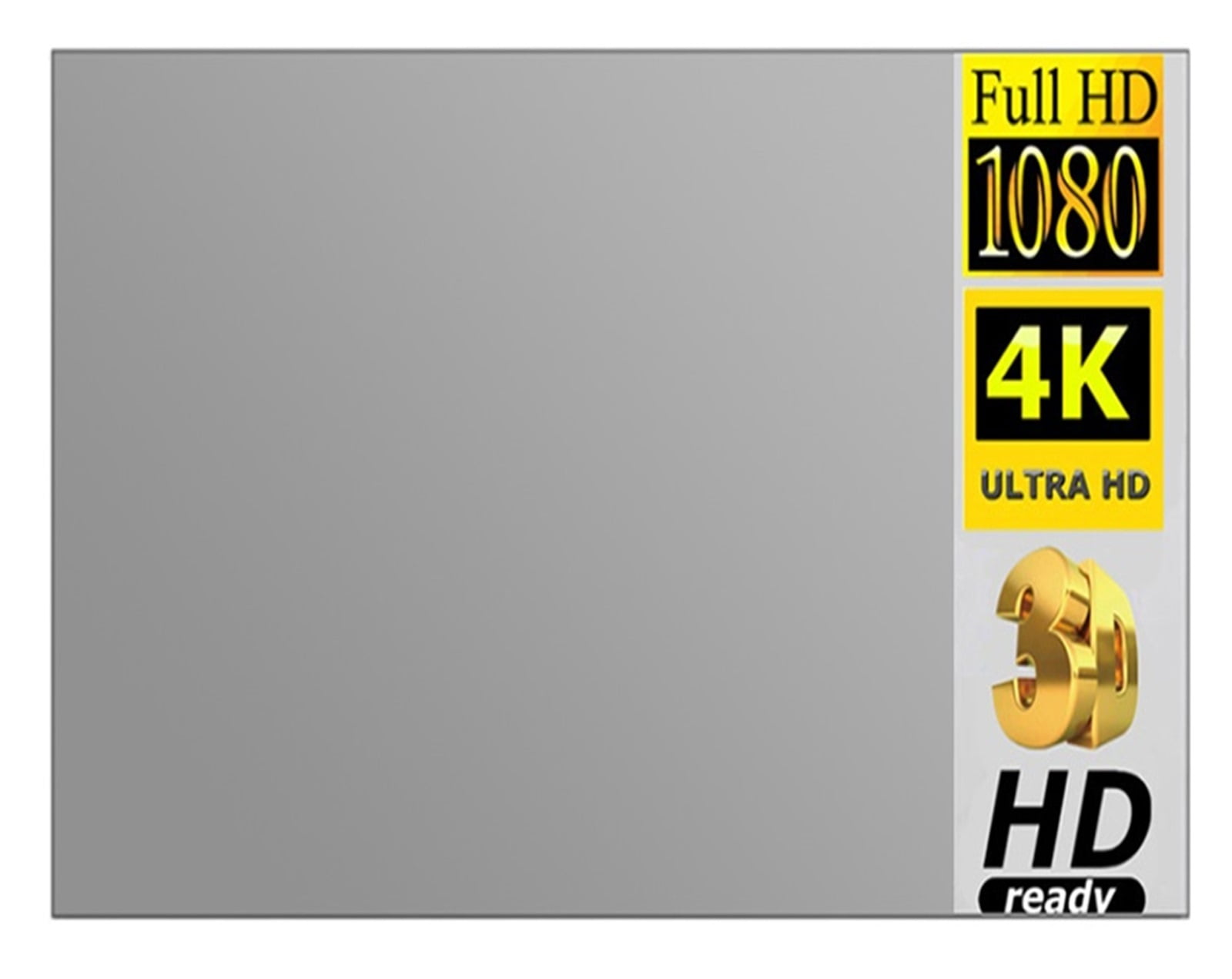 Projector Screen 100 120 133 Inch 16:9 Foldable Anti-Light Grey ...