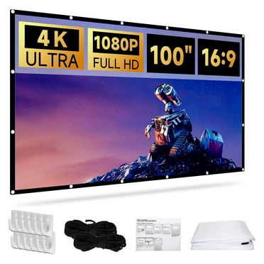 "ZENY 100"" Diagonal 16:9 HD Manual Pull Down Indoor Home Theater ...