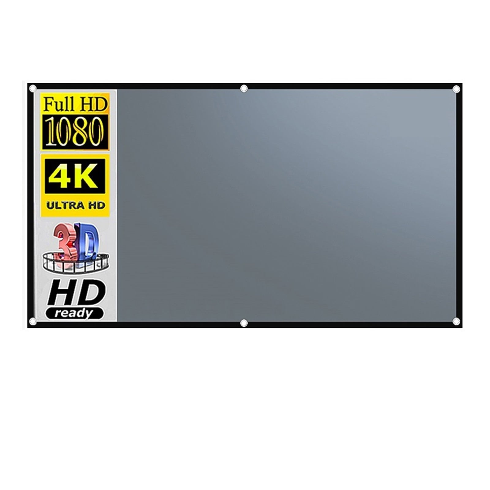 Projector Screen 16:9 Metal Anti Light 84 100 120 130 Inch Gray Optical ...