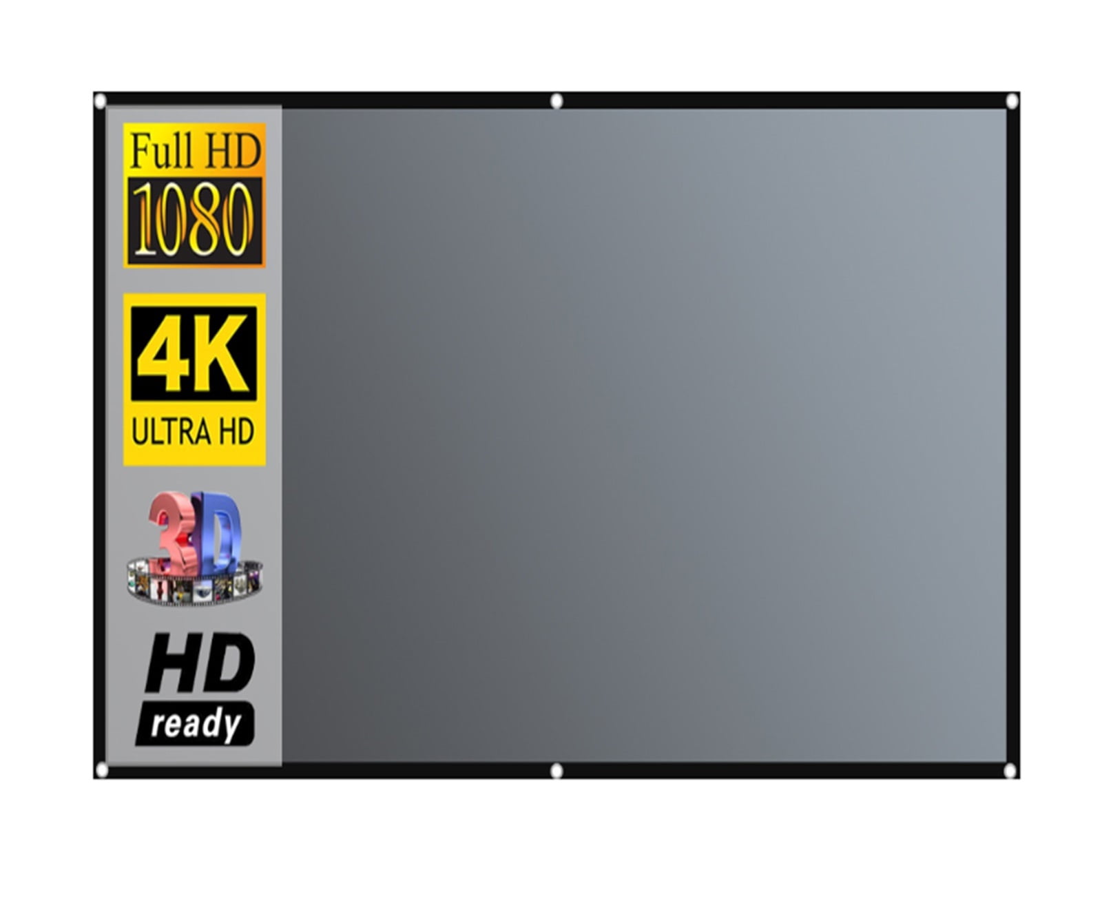 Projector Screen 16:9 Metal Anti Light Curtain Reflective Fabric Cloth ...