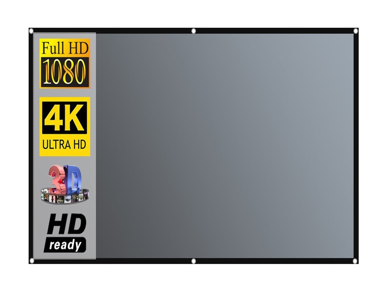 Projector Screen 16:9 Metal Anti Light Curtain Reflective Fabric Cloth ...