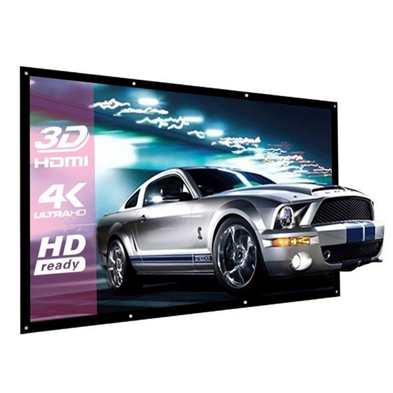 Projector Screen 72 inch 16:9 HD Foldable Anti-Crease Portable ...
