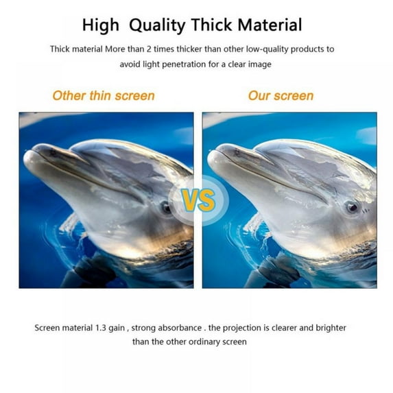 Projector Screen 84 inch, 4K Movie Projector Screen 16:9 HD Foldable ...