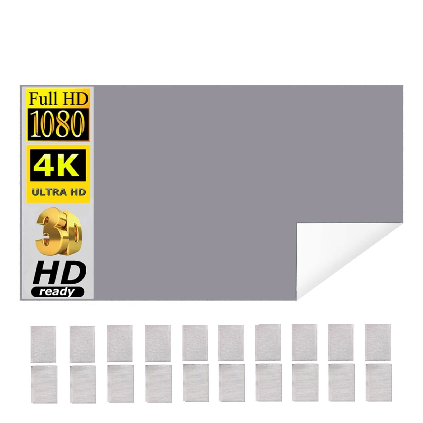 Projector Screen Fabric 30 40 50 60 Inch Portable Reflective Cloth ...