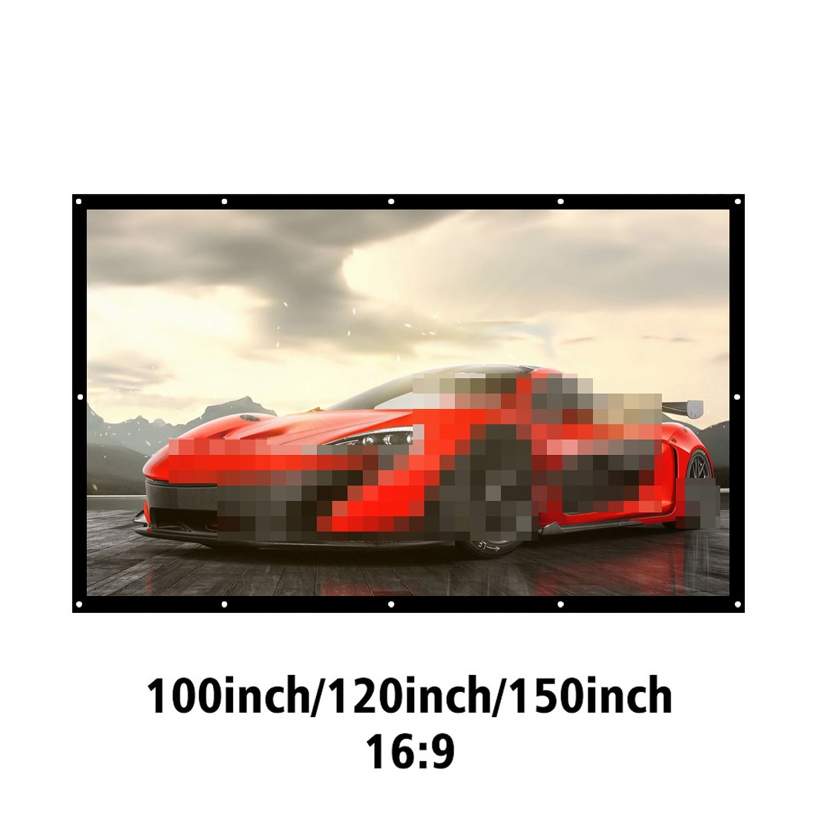 Projector Screen, Portable 100 120 150 Inch Projection Screen 3D HD ...