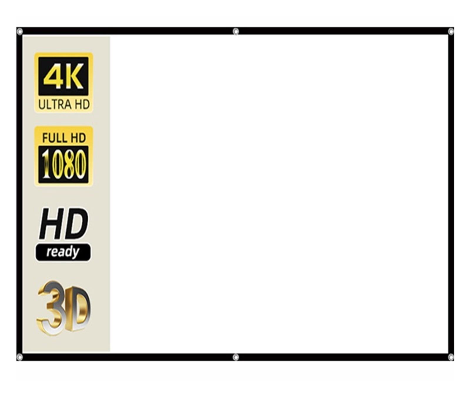 Projector Screen Soft High Density White Anti-Crease 100 Inch 16:9 ...