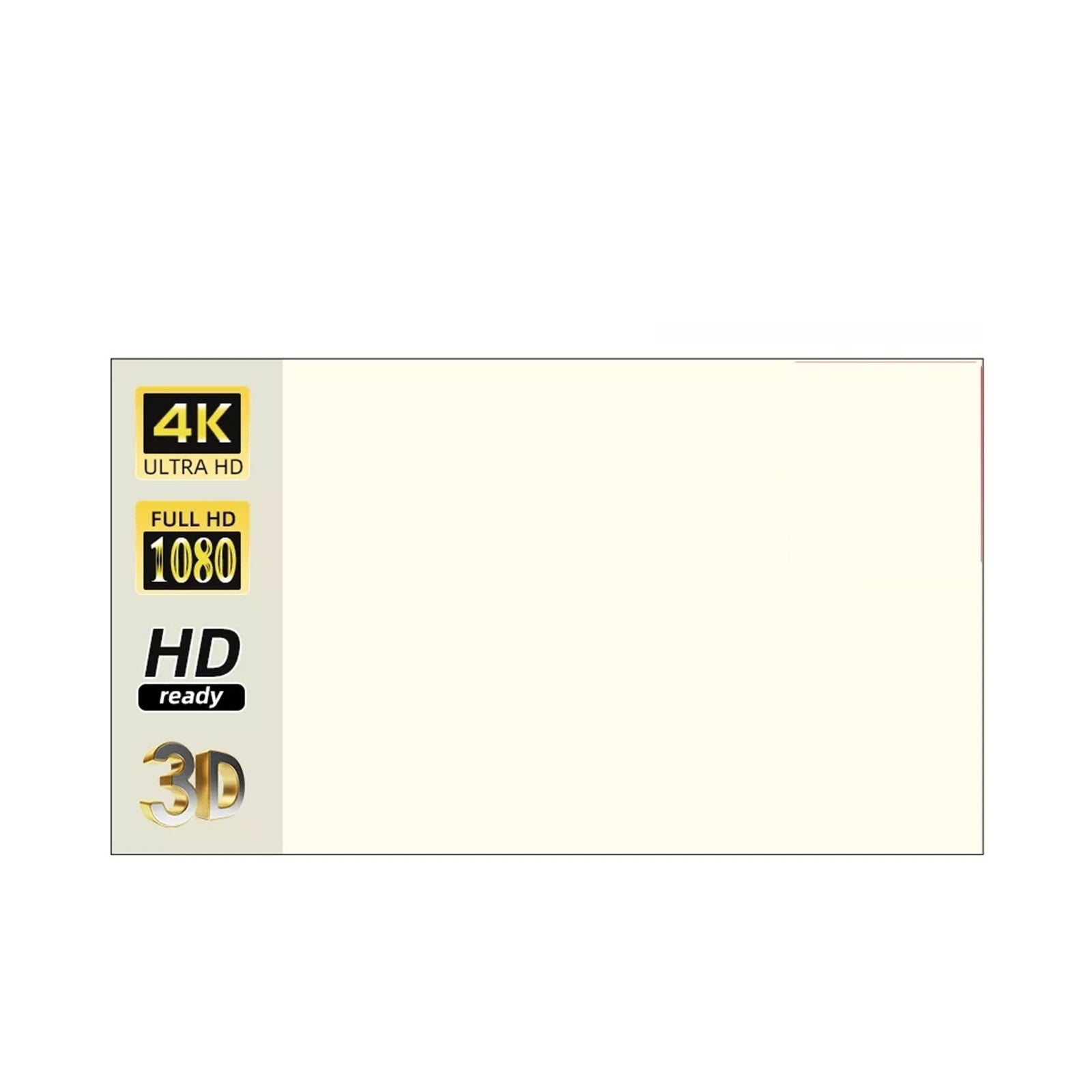 Projector Screen White Grid Anti-Light 16:9 Projection Screen For Home ...