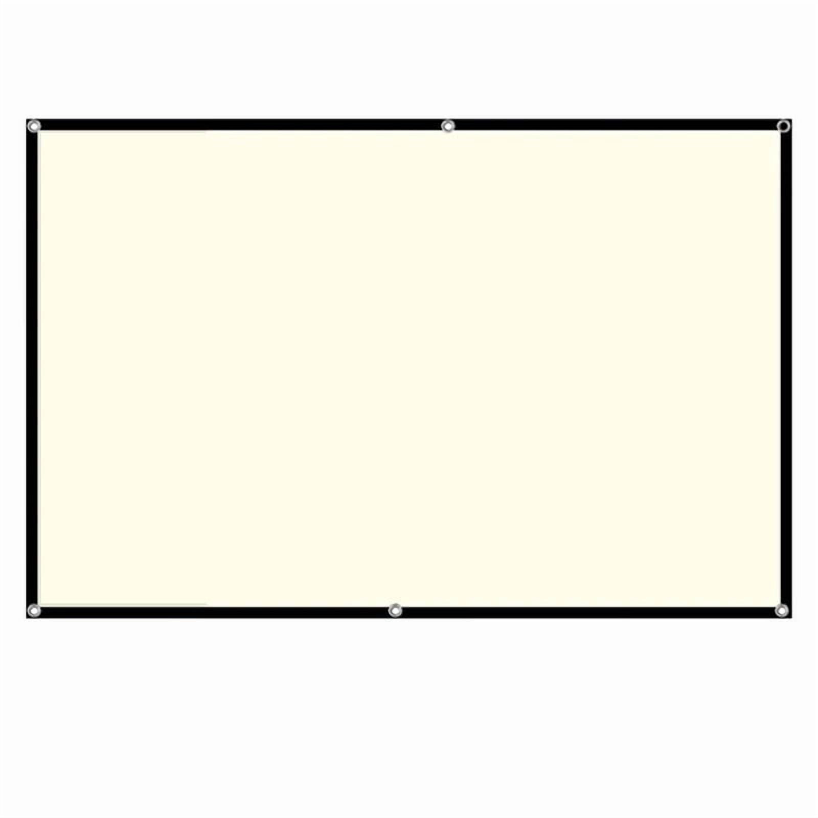 Projector Screen White Grid Anti-Light 160°Viewing Angle Black Border ...