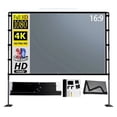 Projector Screen With Stand Grey Anti-light 84-120inch Foldable Iron ...