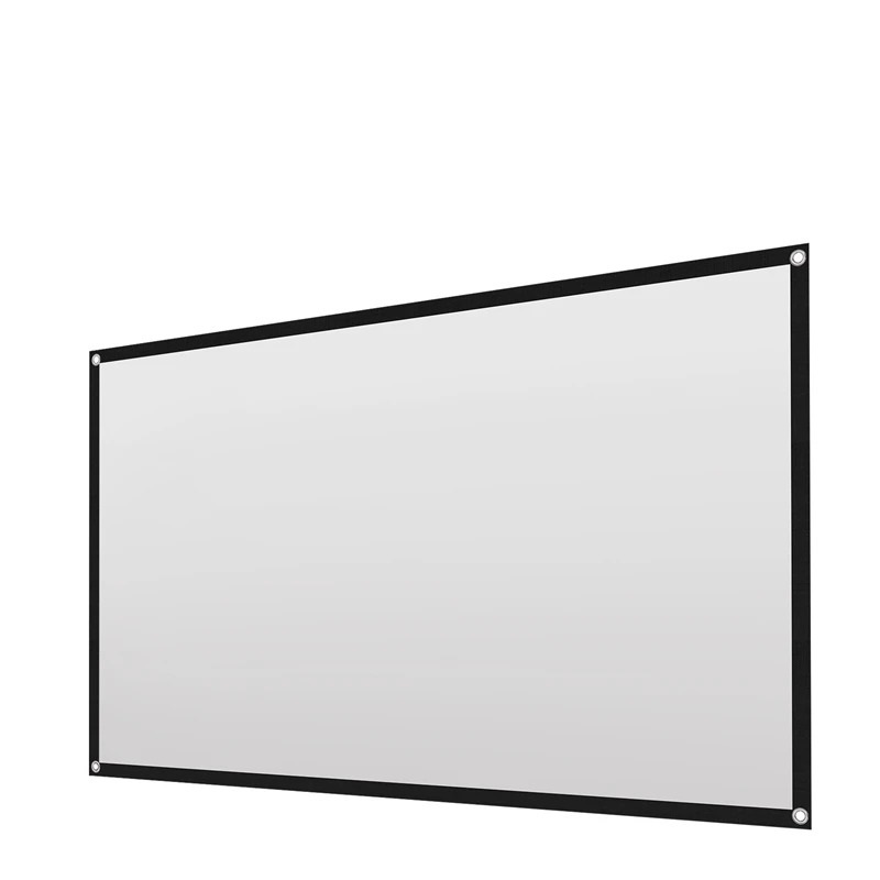 Projector Screen for Home Theater HD White Foldable Anti-Crease ,Easy ...