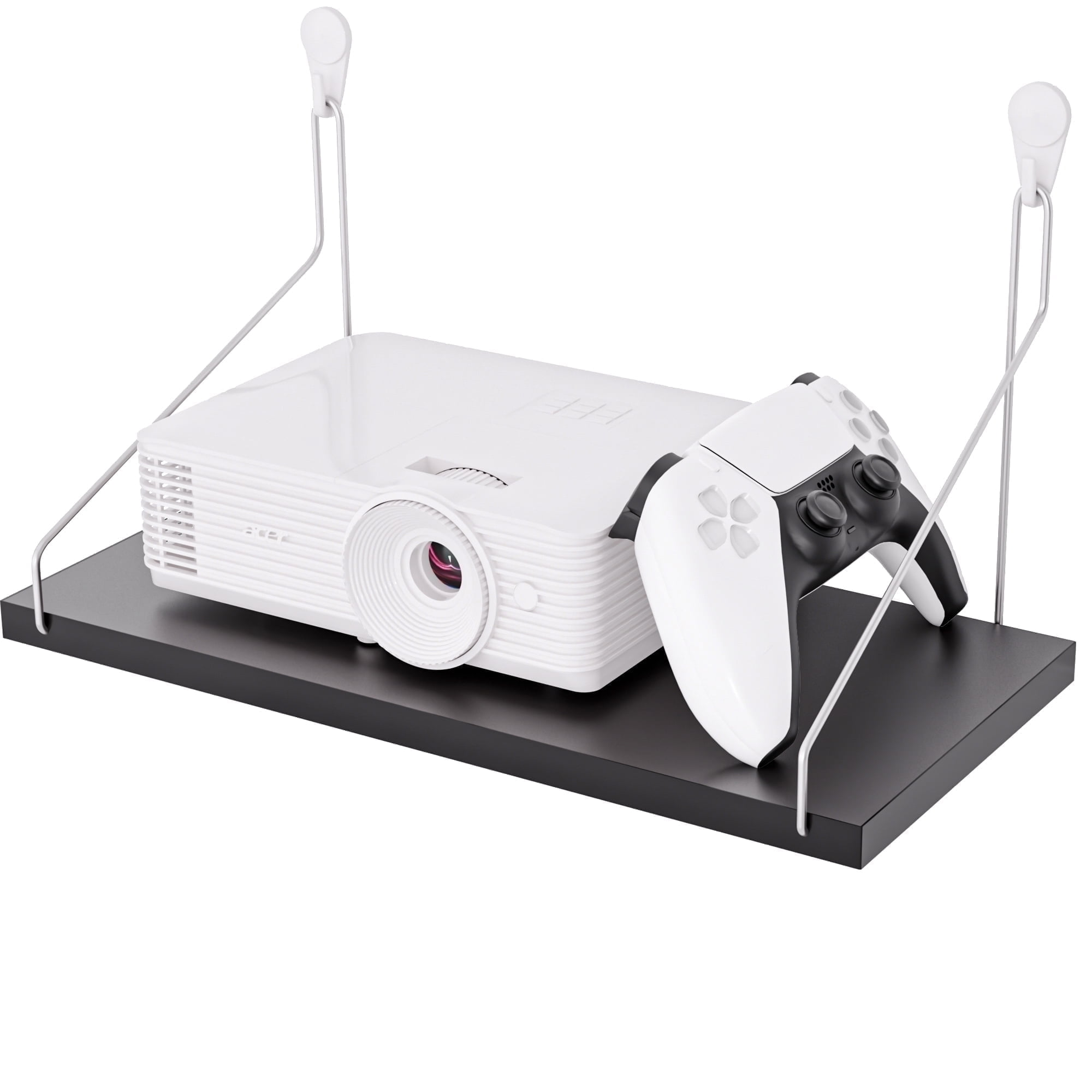 Floating Shelves for Wall Mount Projector 16.5" x 8"–Wood Black ...