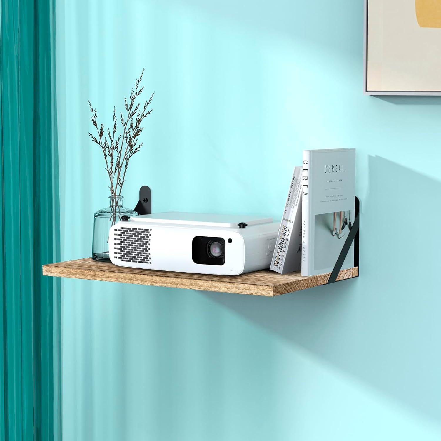Projector Shelf, Projector Wall Mount Floating Shelf, Projector Mount ...
