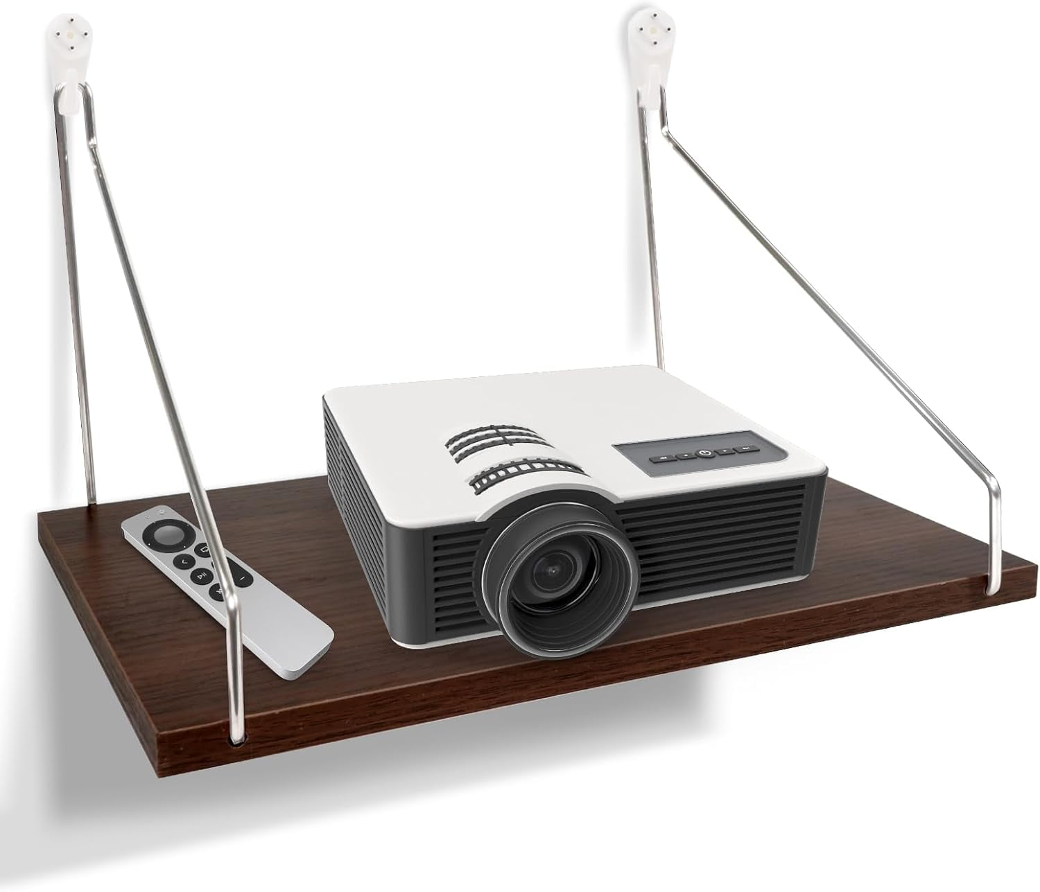 Projector Shelf for Wall, 15.75" x 7.87" Wooden Projector Shelf Holds ...