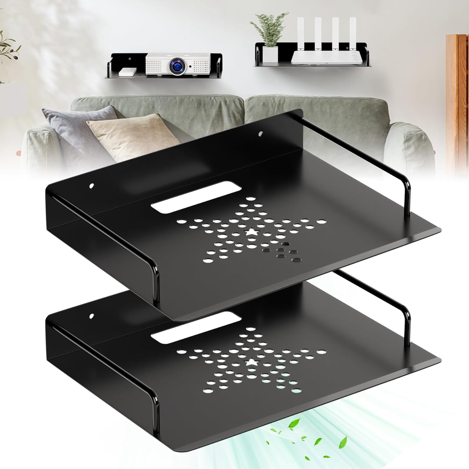 Projector Shelving,Cable Box Wall Mount Shelving, WiFi Router Shelving ...