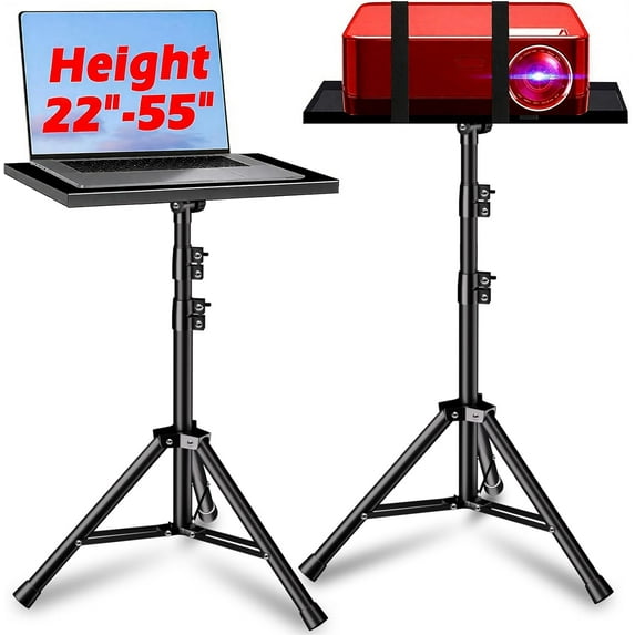 Projector Stand, 33LB Load Bearing & 22-55" Height Adjustable, for ...