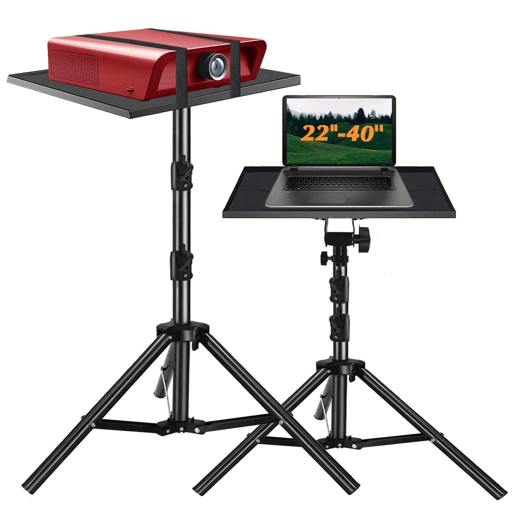 Pyle PLPTS4X2 Universal Adjustable Tripod Design DJ Laptop Stand Holder ...