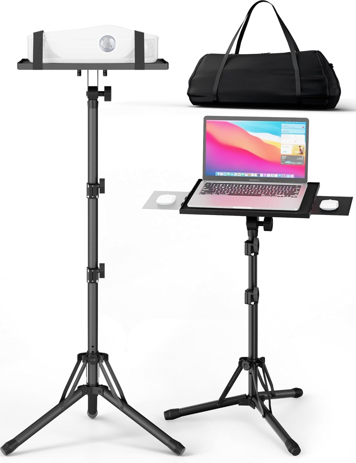Projector Stand Laptop Tripod Stand, Upgraded Portable Projector Stand ...