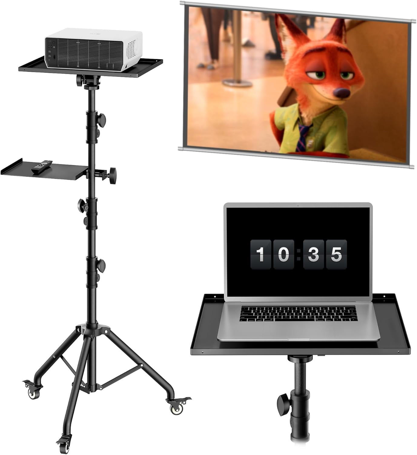 Projector Stand Tripod From 28'' to 56'',Laptop Tripod Stand With ...