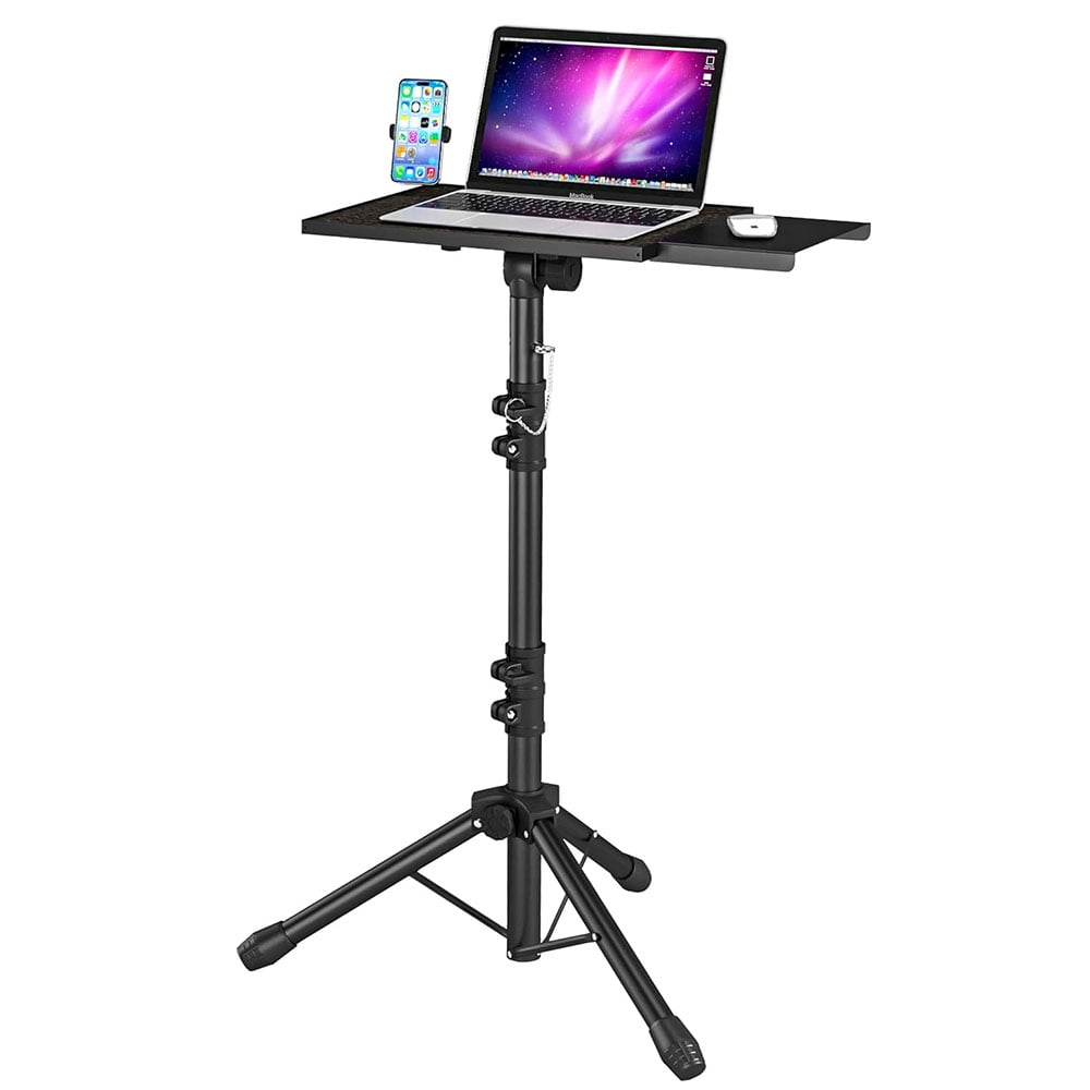 SVOPY Adjustable Tripod Stand with Removable Mouse Tray & Gooseneck ...