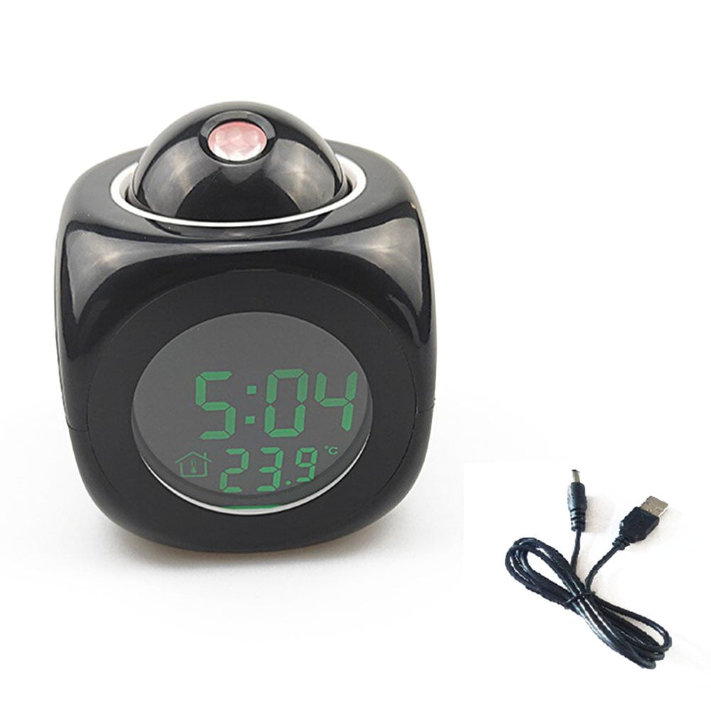 Projector Table Clock Multifunction LED Projection Alarm Clock with ...