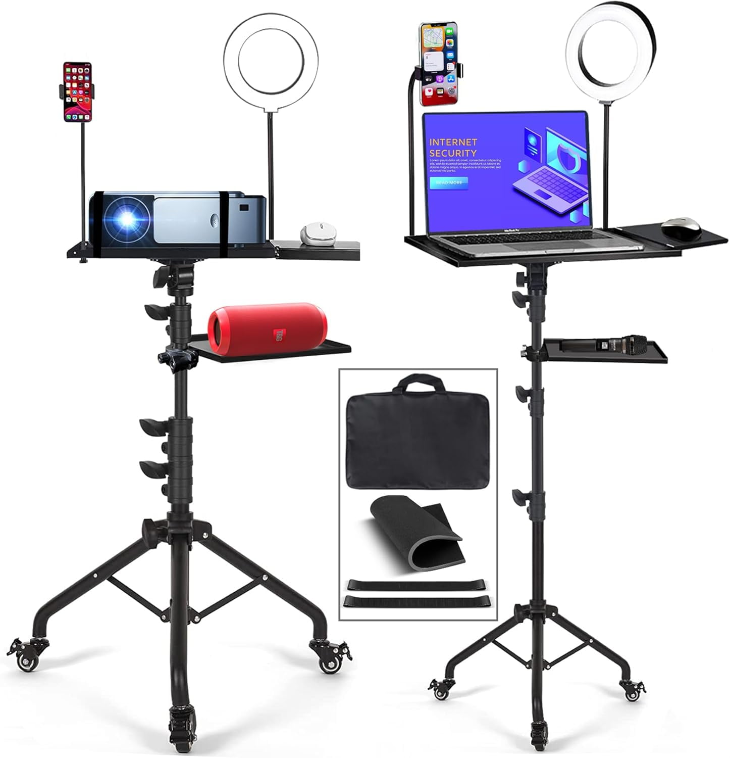Projector Tripod Stand with Wheels Laptop Tripod Stand Projector Tripod ...