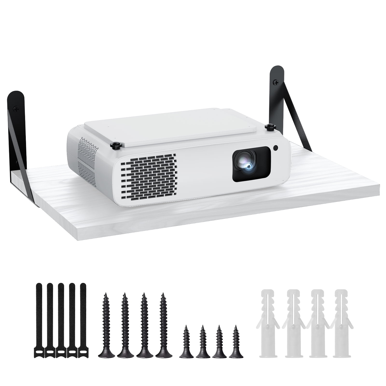 Besititli Projector Wall Mount Shelf, Floating Media Shelf for Router ...