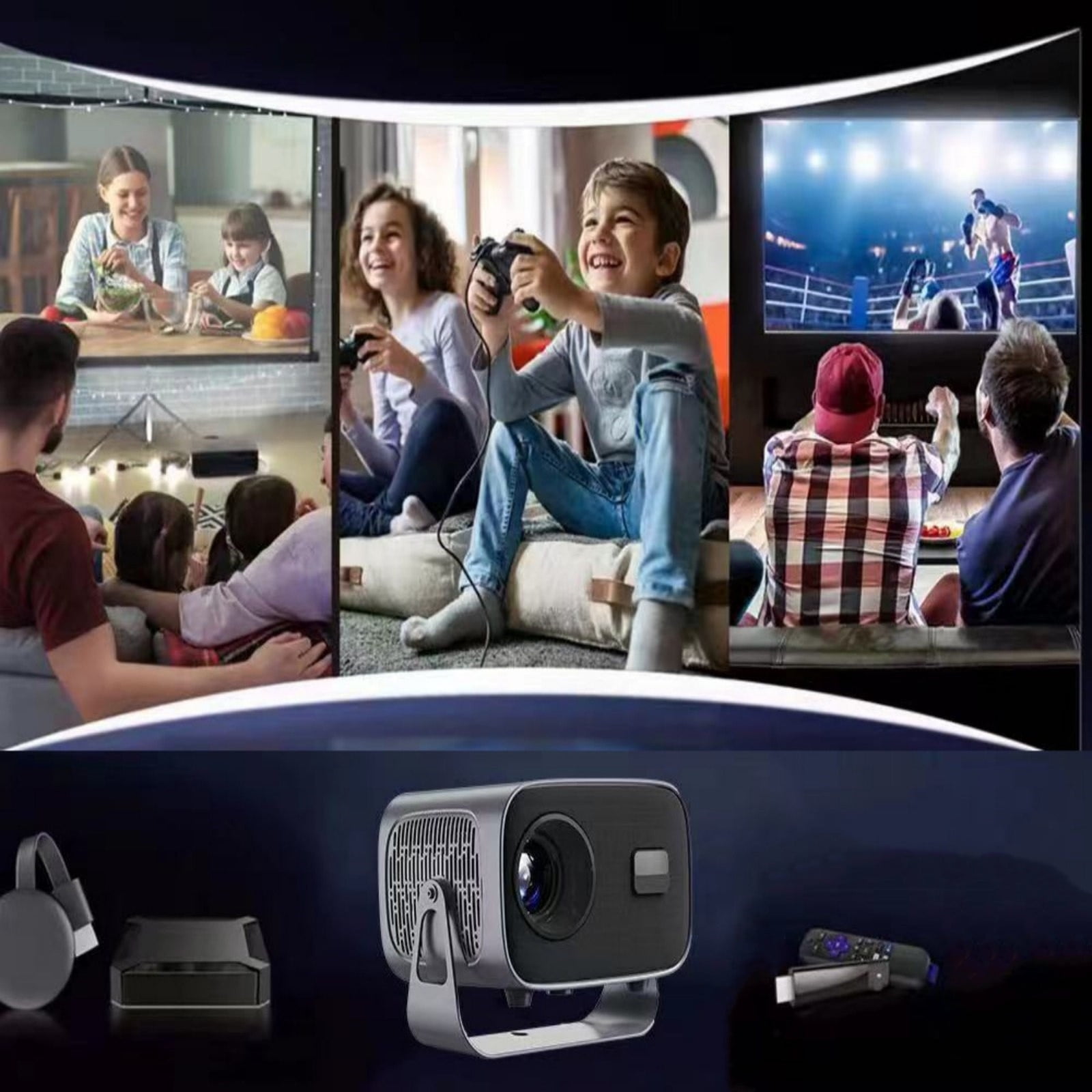 Projector with WiFi and Bluetooth 4K Supported, Native 1080P 4000 Lux ...