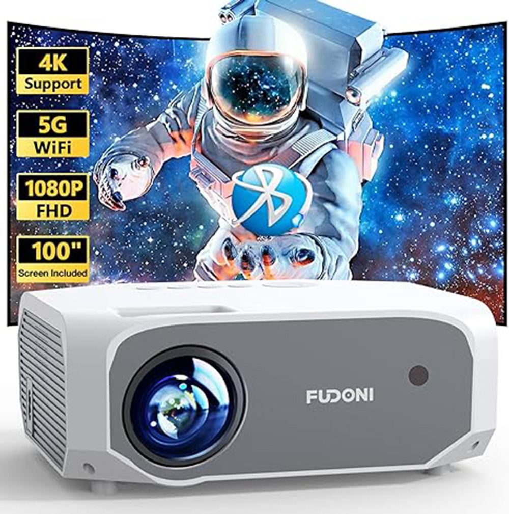 Projector with WiFi and Bluetooth - Native 1080P 5G WiFi 4K projector ...