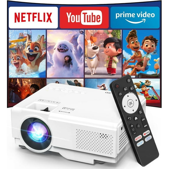 Projector with WiFi and Bluetooth, Upgrade Outdoor Projector, Mini ...